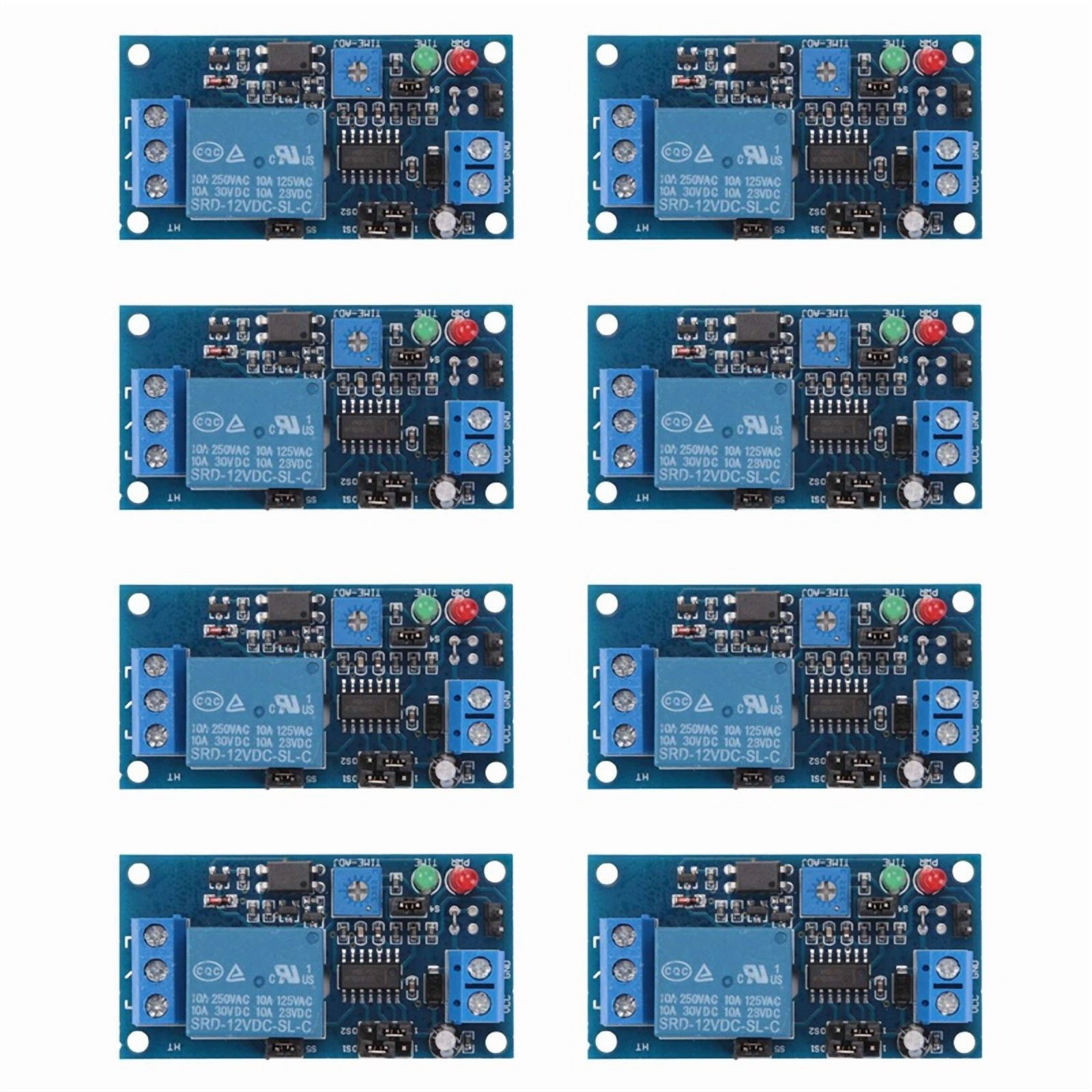 8X 12V DC Delay Relay Delay Turn on / Delay Turn Off Switch Module with ...