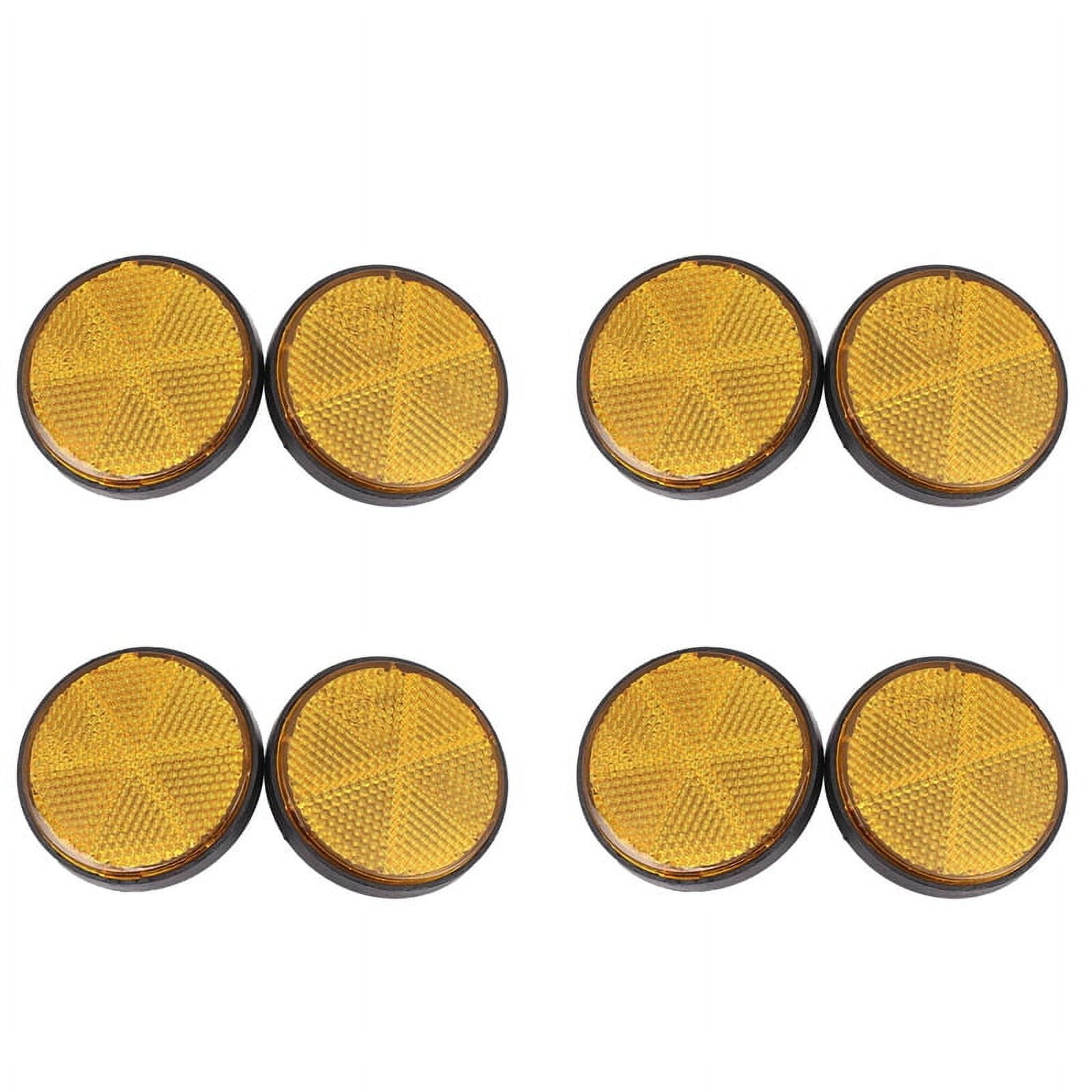 8X 2inch Round Orange Reflectors Universal for Motorcycles ATV Bikes ...