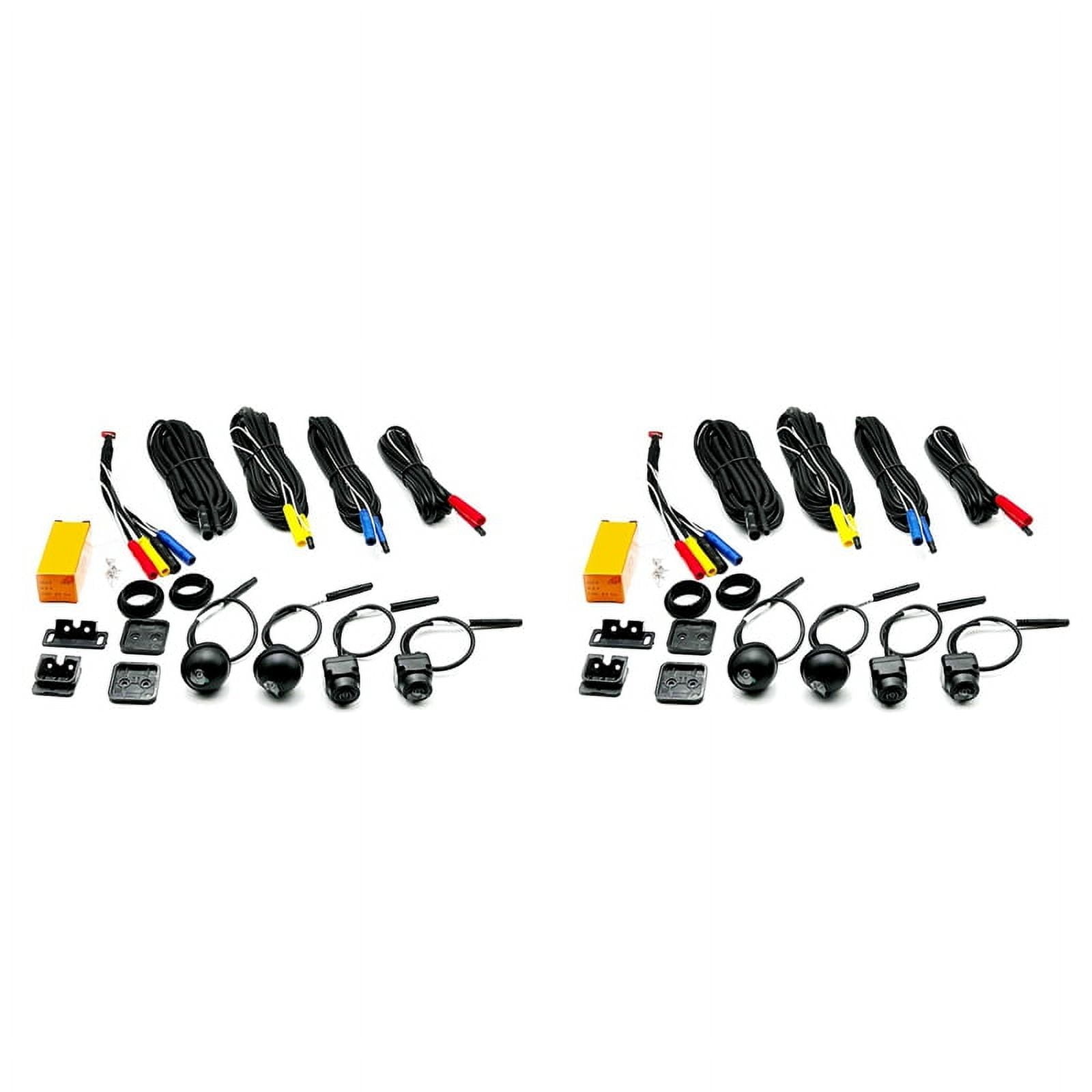 8X 360° Car Camera Panoramic Surround View 1080P AHD Right+Left+Front ...