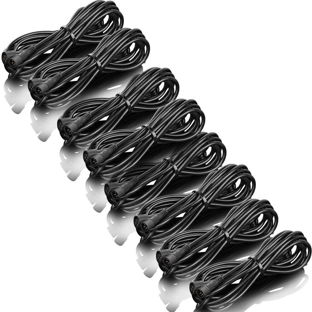 8X 4 Pin 8ft Extension Wire Cable Connectors For 4/6/8/12 Pod RGB LED ...