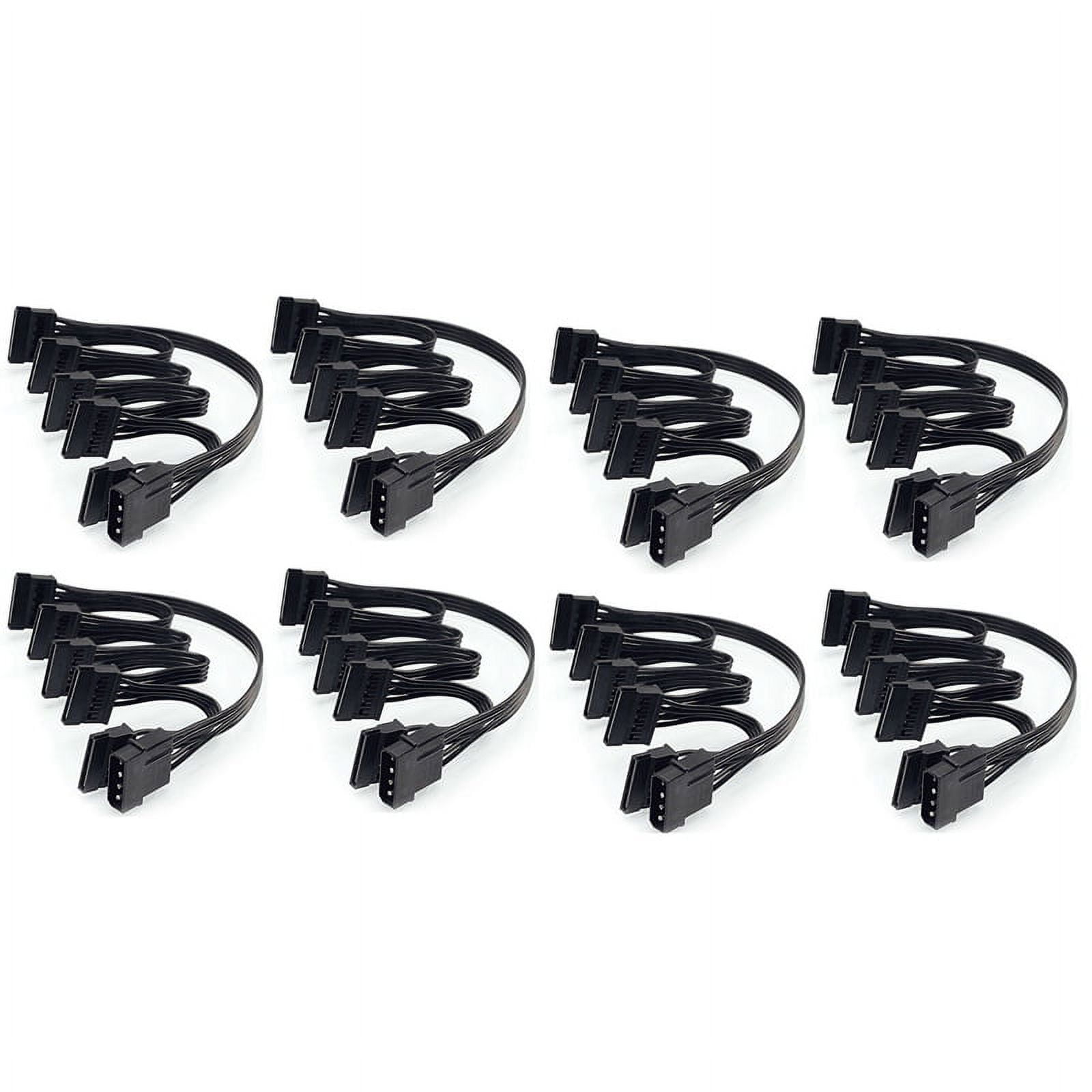 8X 4Pin IDE to 5-Port Power Supply Cable 4Pin Molex to Multi Port 18AWG ...