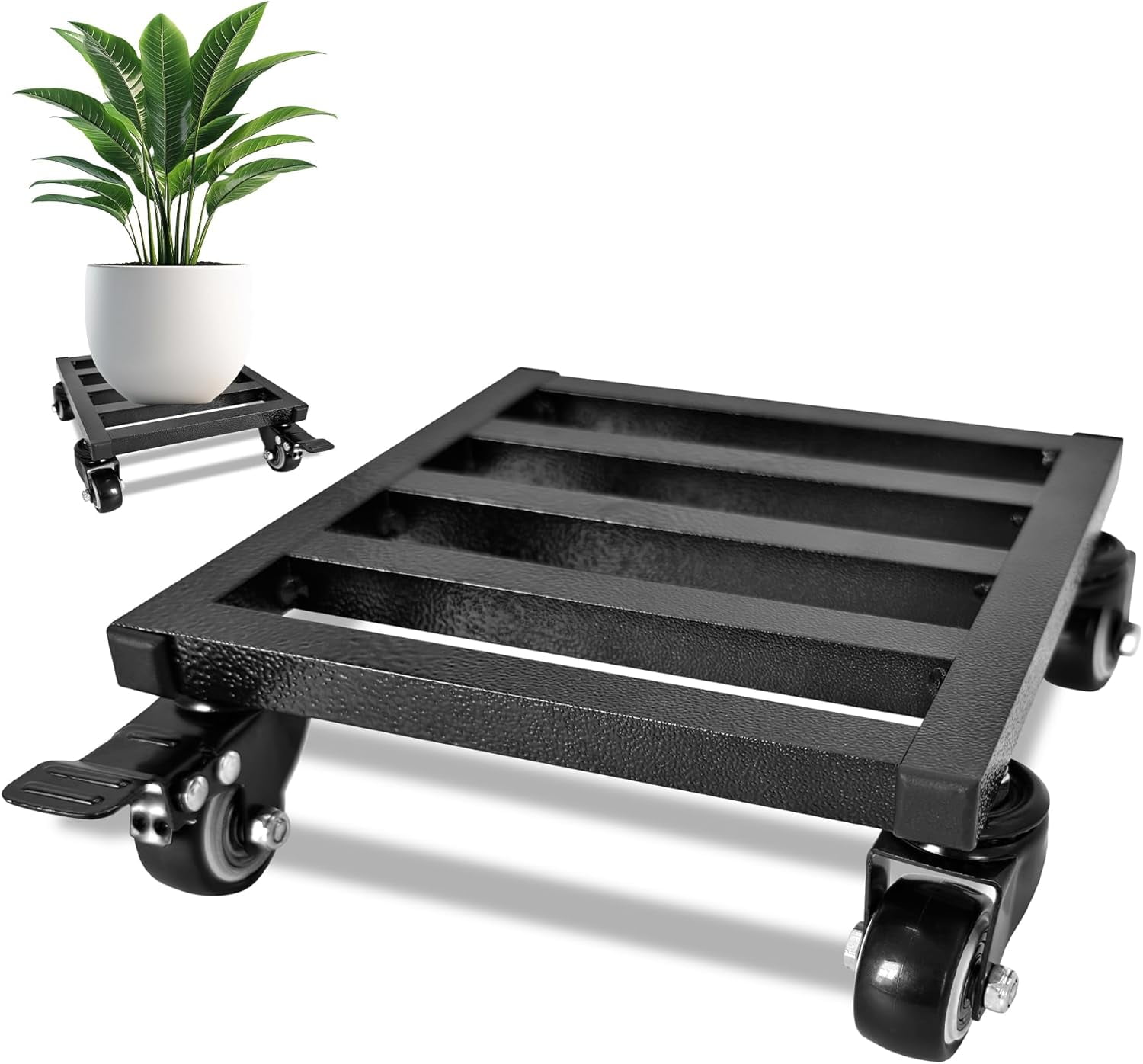 8X 8 inches Plant Caddy with Wheels Upgraded Lockable Heavy Duty ...