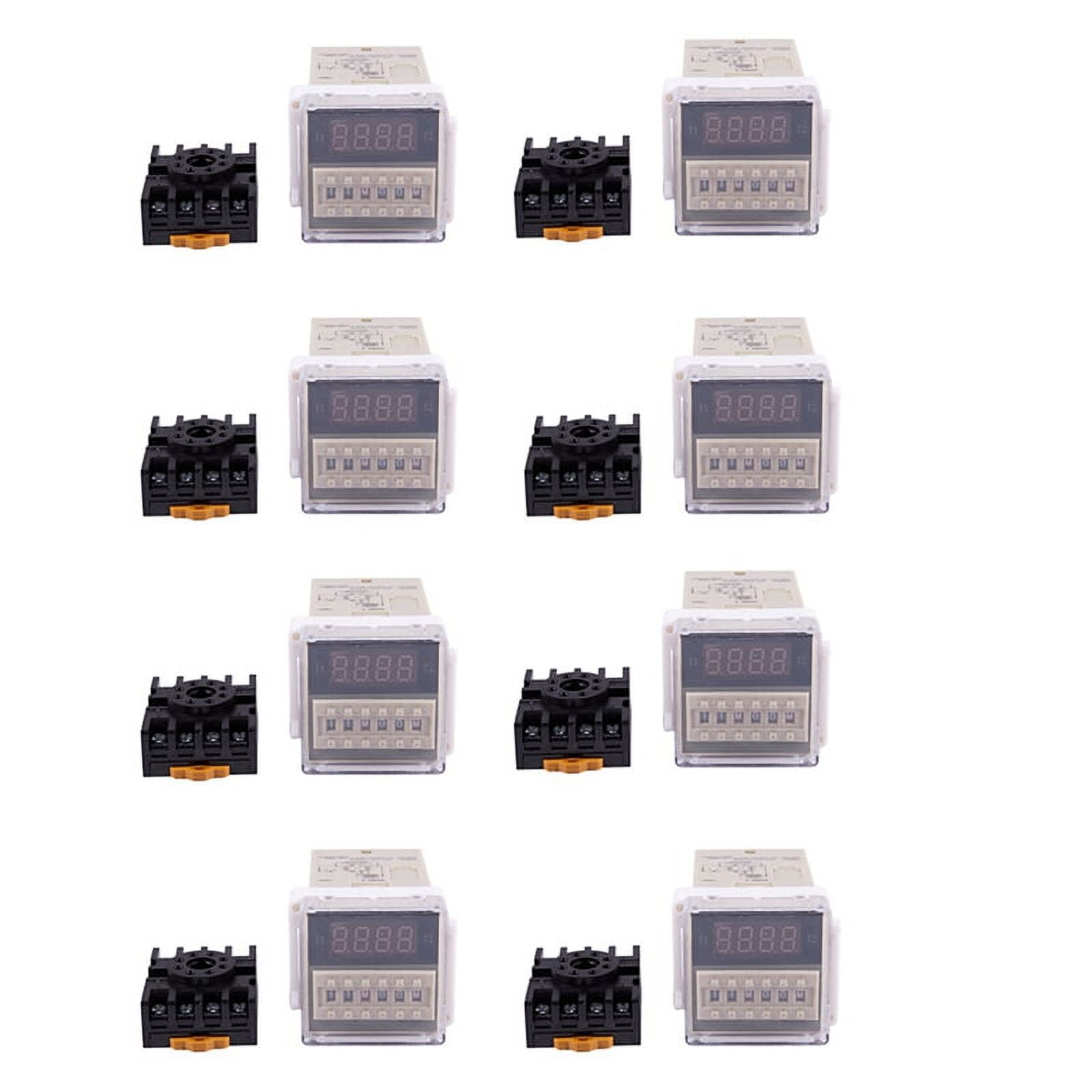 8X AC 220V 5A Programmable Double Delay Relay Device Tool DH48S-S ...