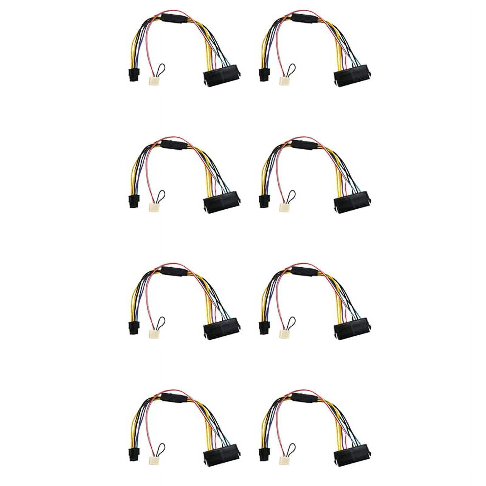 8X ATX PSU Power Supply Cable 24P to 6P Male Mini 6P Connector for ...