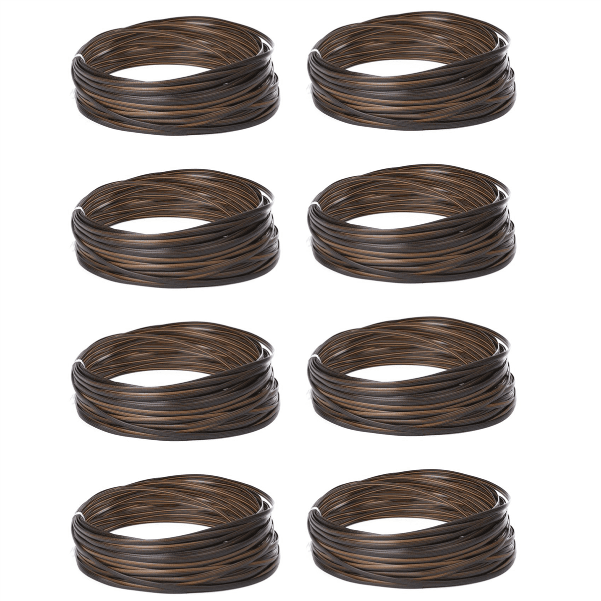 8X Coffee Gradient Flat Synthetic Rattan Weaving Material Plastic ...