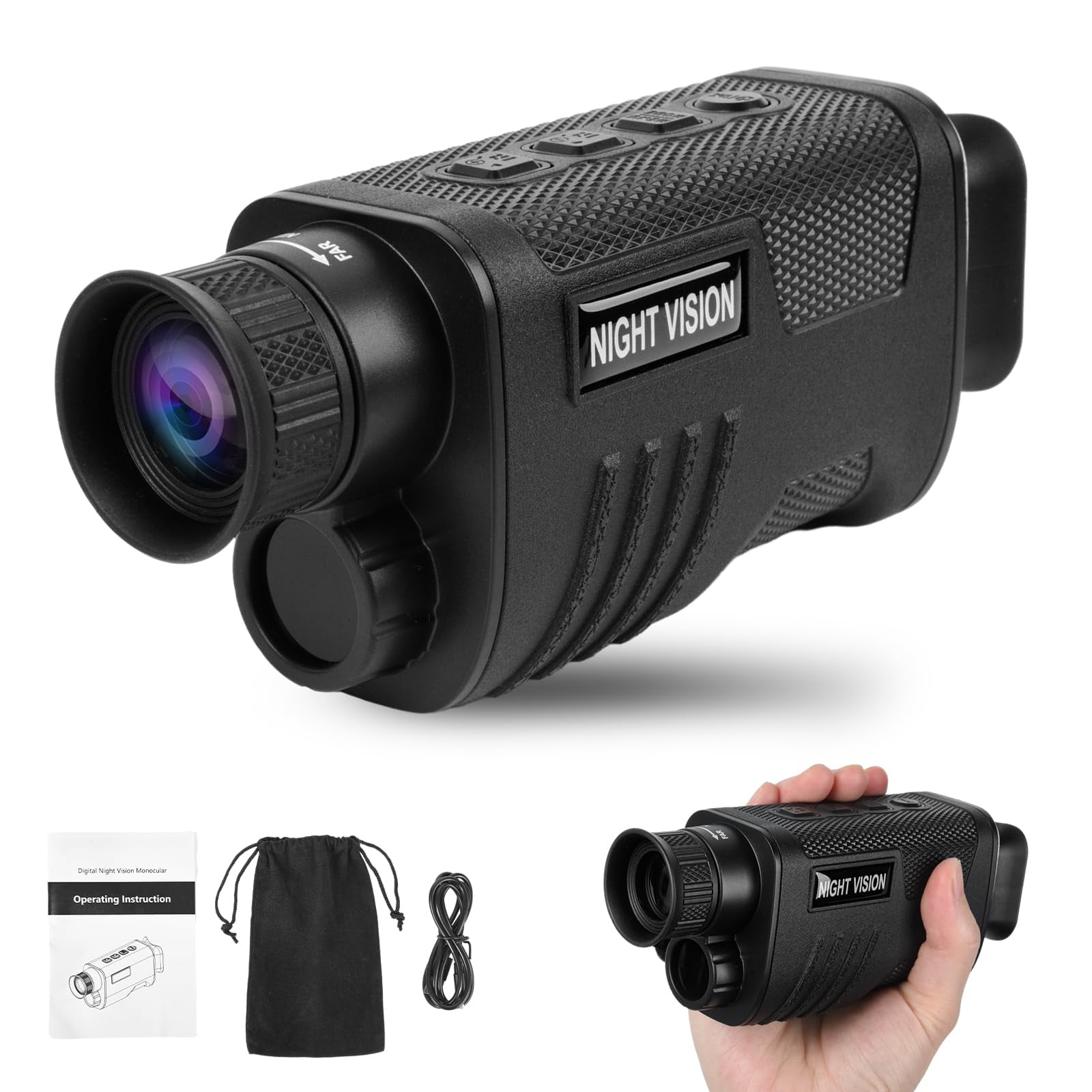 8X Digital Zoom 1.54 Inch Monocular Digital Night Vision with Photo and ...