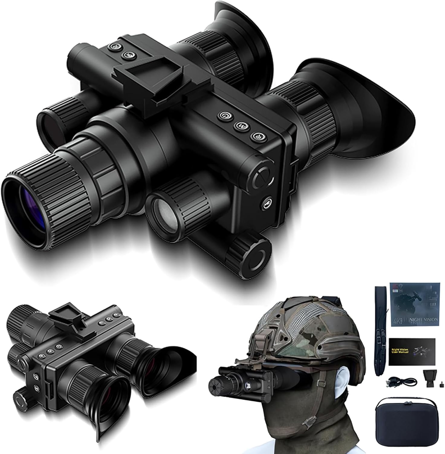 8X Digital Zoom Head-Mounted Night Vision Goggles, 4K Night Vision ...