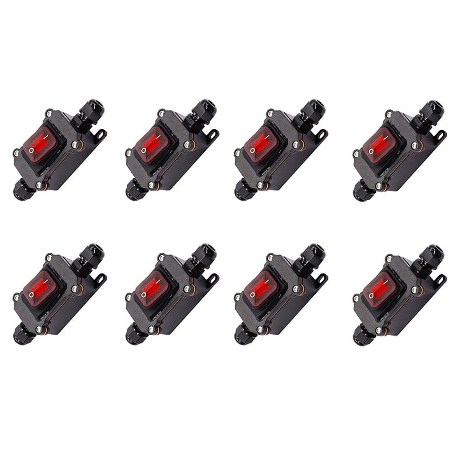 8X IP67 Waterproof Inline Switch 12V DC 20A High Current Power ...