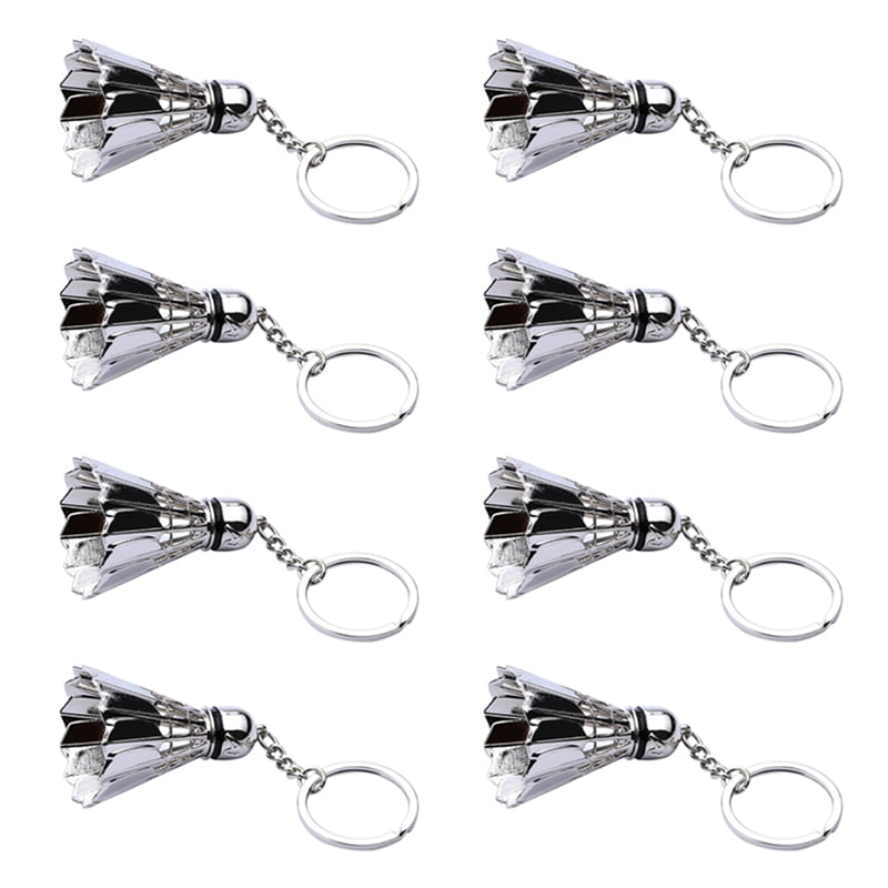 8X Metal Badminton Key Chain Three-Dimensional Badminton Tournament ...