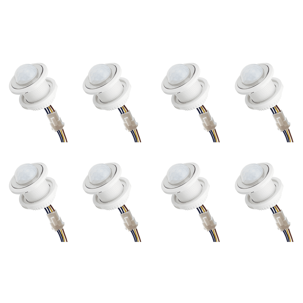 8X Mini Motion Sensor Light Switch 110-220V PIR Sensor Smart Detection ...