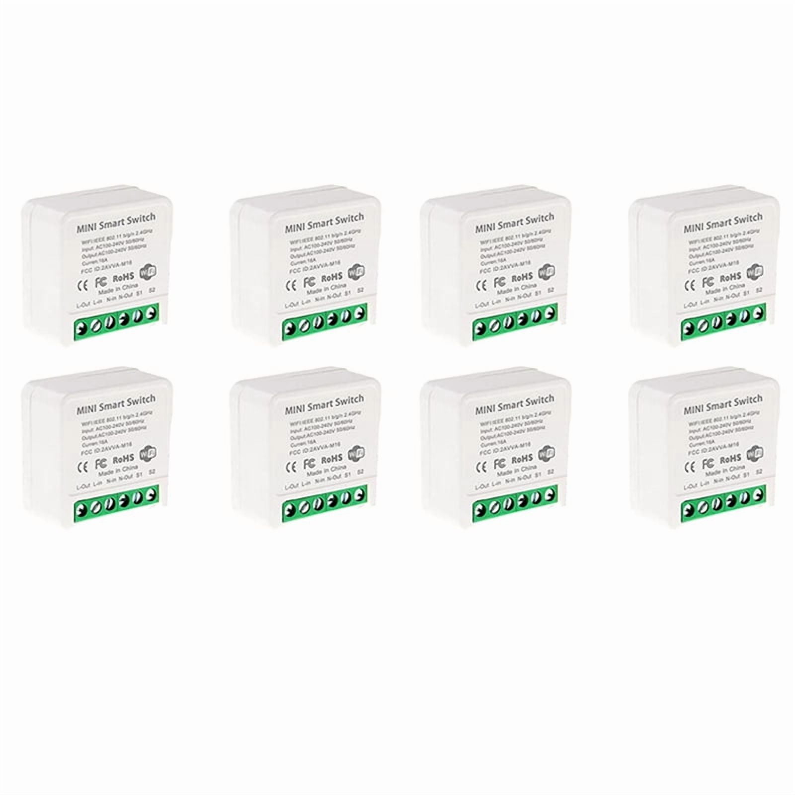 8X Mini Smart WiFi Relay Switch, DIY Timer Light Switch Module Smart ...
