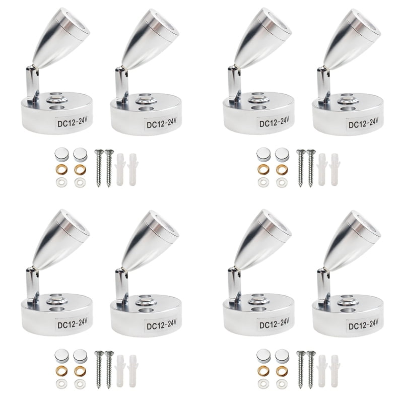 8X RV LED Spot Reading Lamps, 12V Interior Spotlight Contact Switch ...