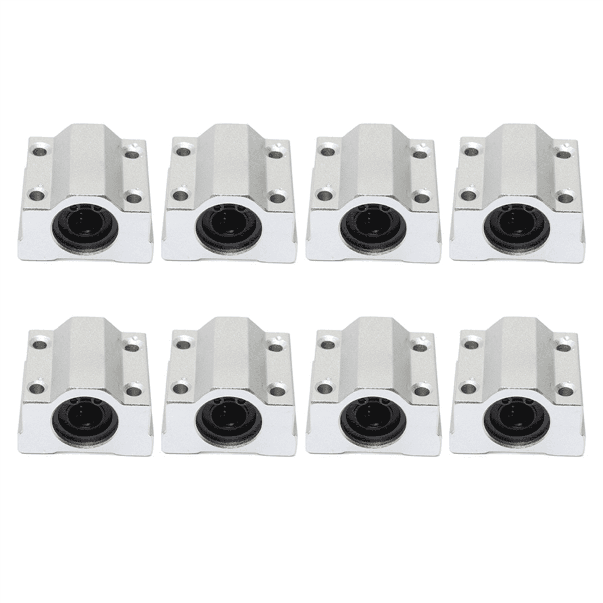 8X SCS10UU 10mm Linear Motion Ball Bearing Slide Bushing Block Silver ...