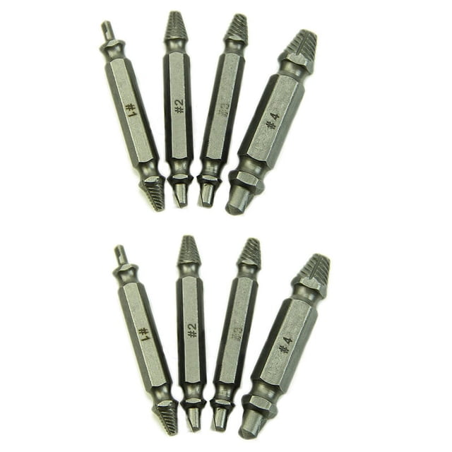 8X Screw Extractor Drill Bits Guide Set Broken Bolt Remover Easy Out 1 ...