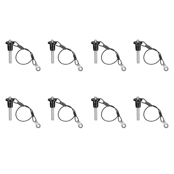 8X Stainless Steel Quick Release Pin 6mm Diameter Ball Locking Pin with Push Button Lanyard ...