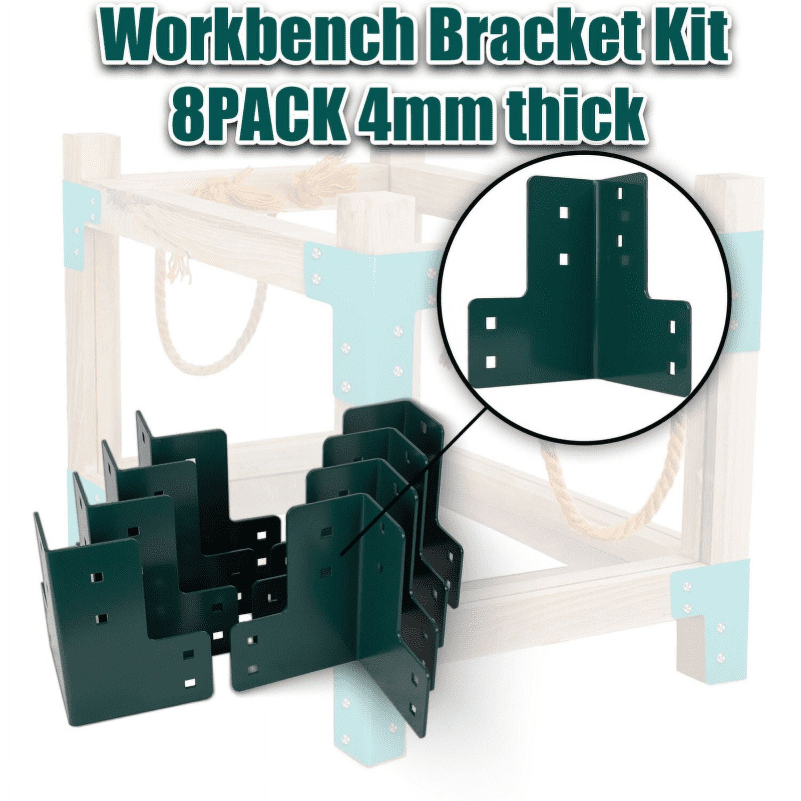 8X Steel Corner Brackets Workbench Shop Table Kit Multi-Angle Joint ...