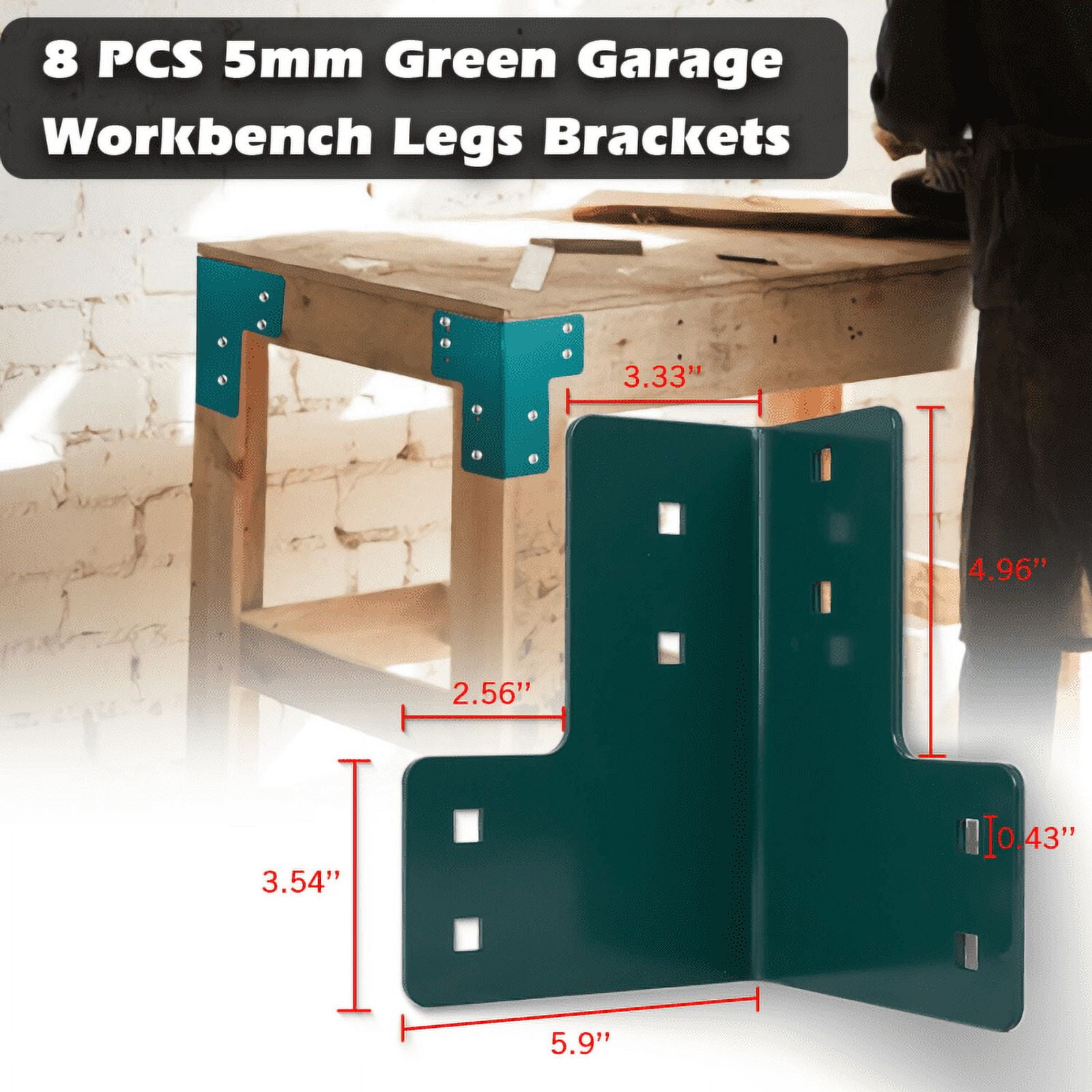 8X Steel Corner Brackets Workbench Shop Table Kit Multi-Angle Joint ...