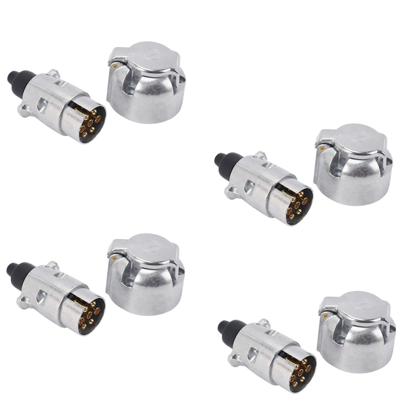 8X Trailer Accessories- 7 Pin Trailer Plug 12V Rv Sockets Towbar Towing ...