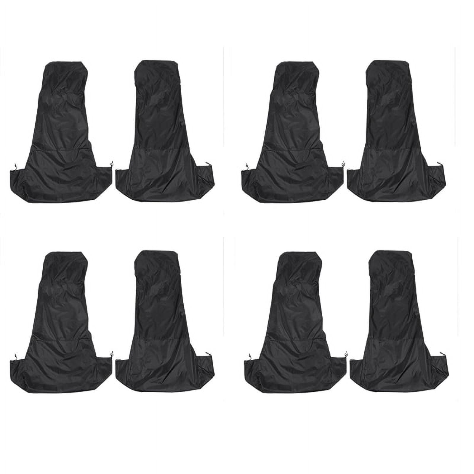 8X Universal Waterproof Nylon Front Car Van Covers Protectors Black ...