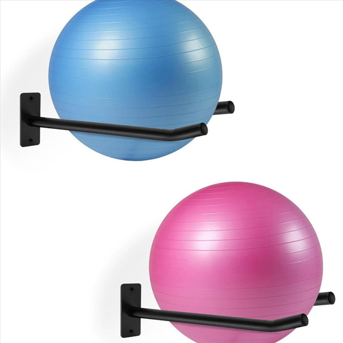 8X Wall-Mounted Basketball and Football Storage Rack, Home Ball Rack ...