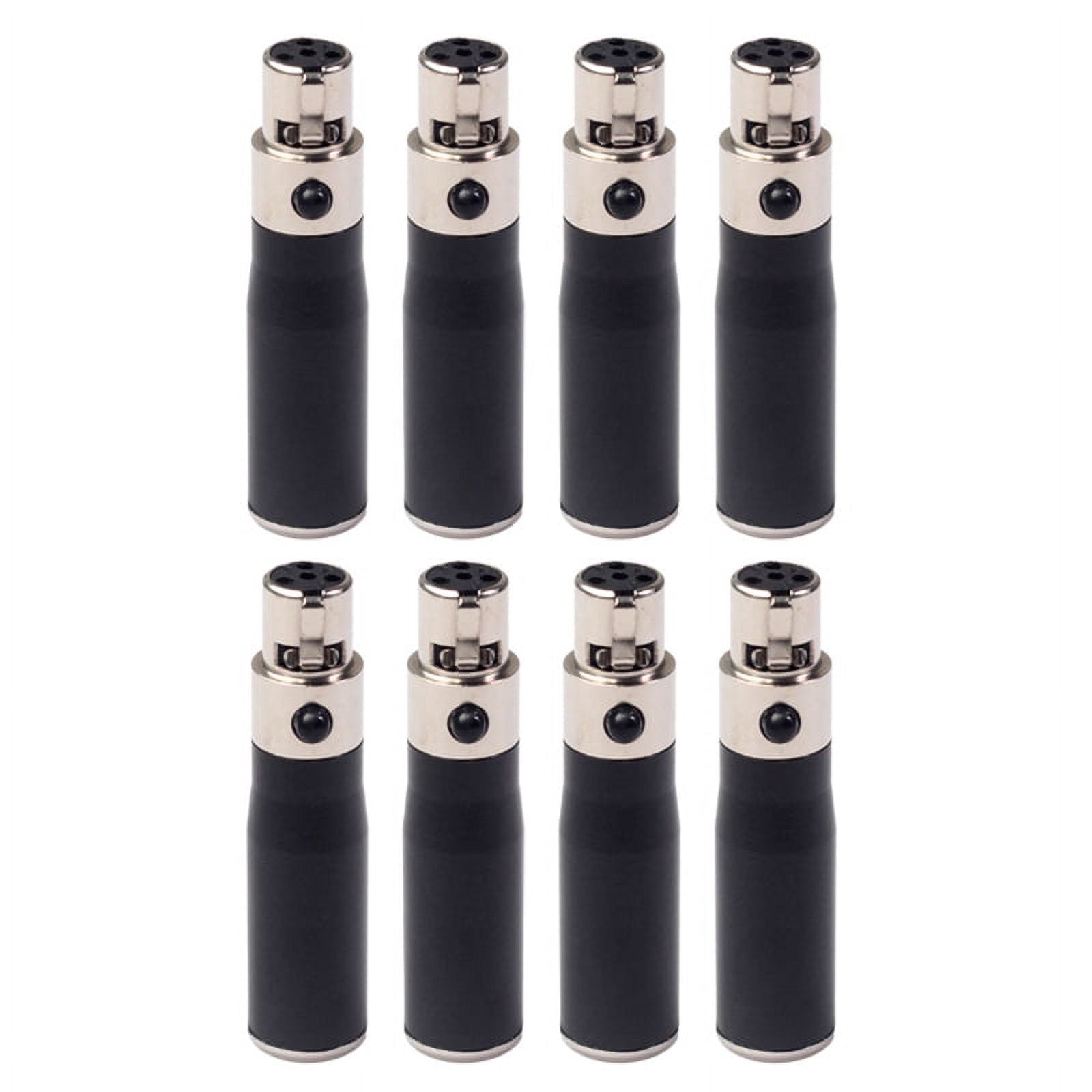 8X XLR Mini 3 Pin Male to 4 Pin Female Audio Adapter Plug Connector Hi ...