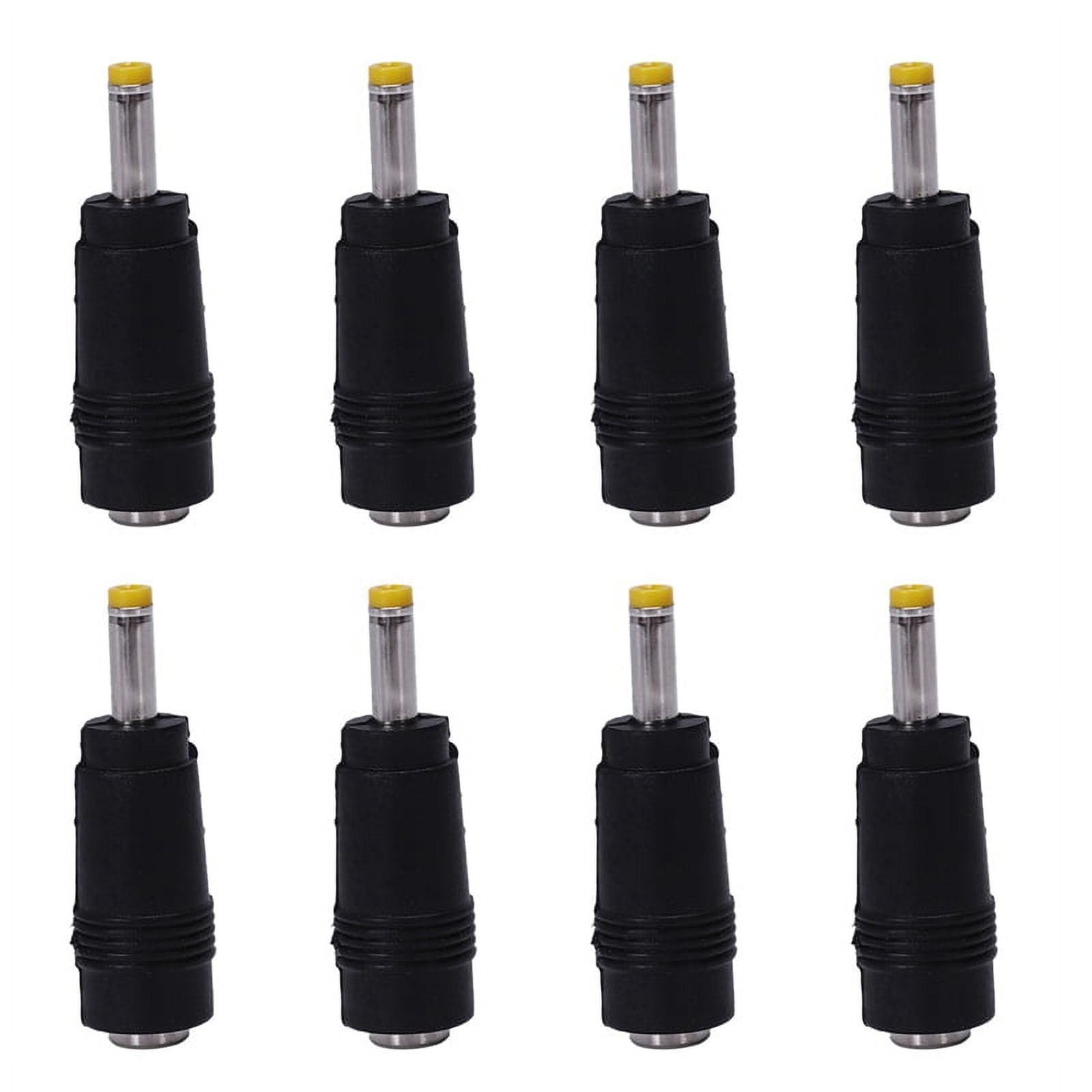 8X Yellow Tip 4.0x1.7 mm Male Plug to 5.5x2.1mm Female Jack DC Power Connector Black - Walmart.com