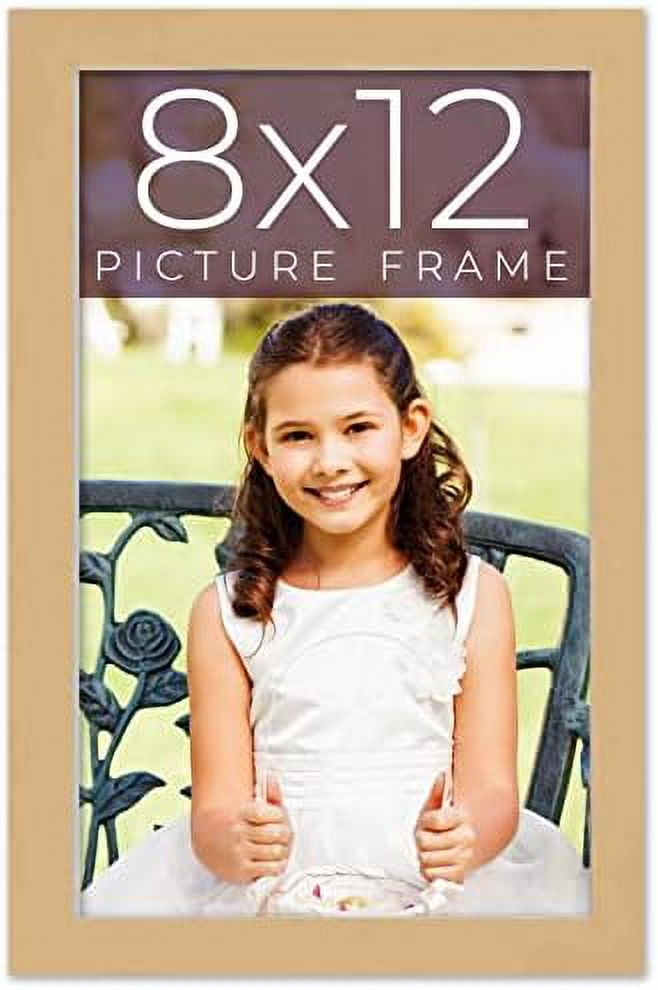 8X12 Frame Beige Real Wood Picture Frame Width 0.75 Inches | Interior ...