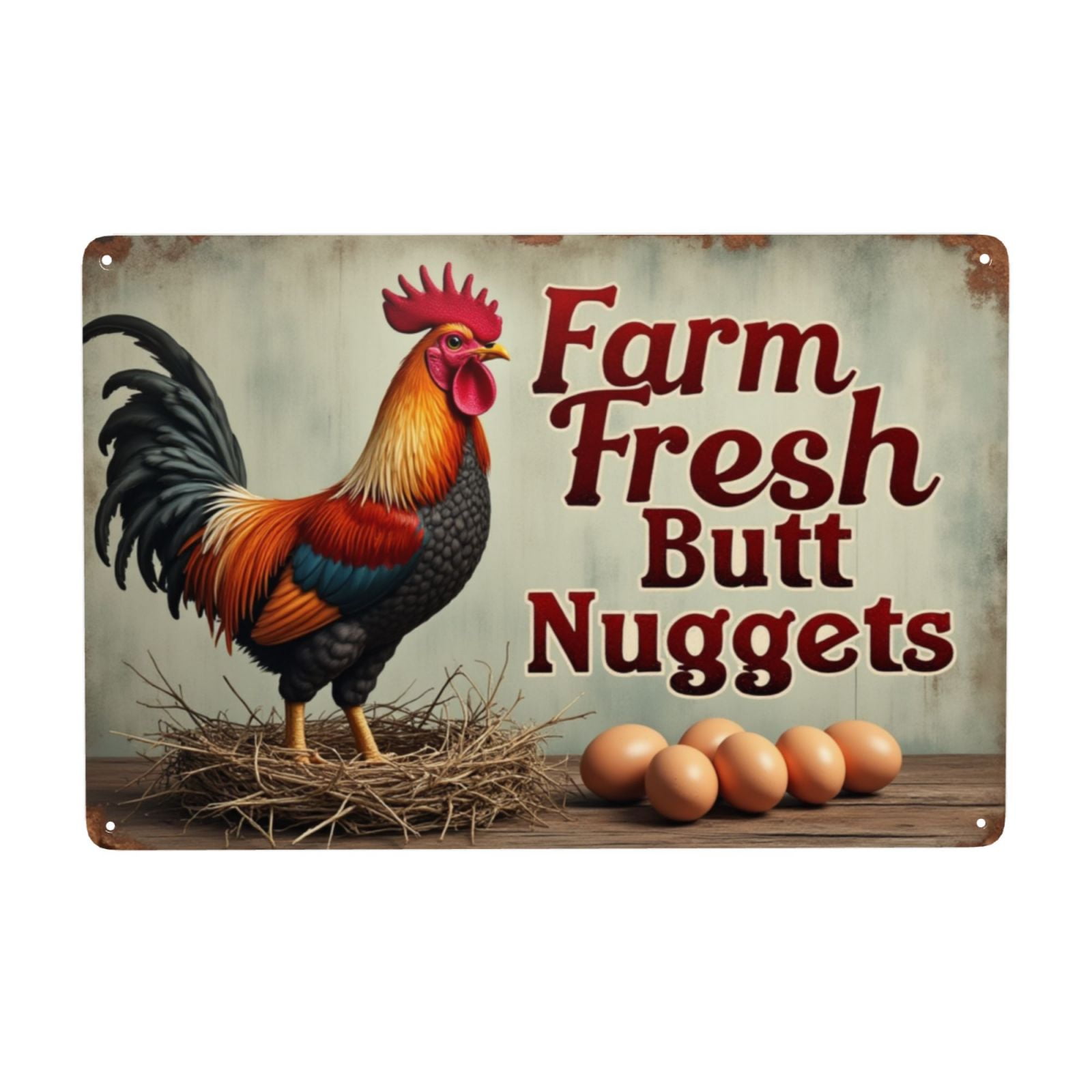 8X12 inch Chicken Coop Signs Funny Metal Signs Chicken Decor Farm ...