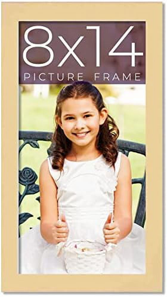 8X14 Frame Beige Real Wood Picture Frame Width 0.75 Inches | Interior ...