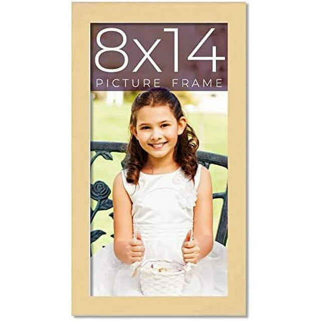8X14 Frame Beige Real Wood Picture Frame Width 0.75 Inches | Interior ...
