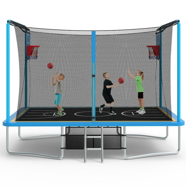BTMWAY 8 ×12 ft Rectangle Trampoline for Kids and Adult, Rectangular ...