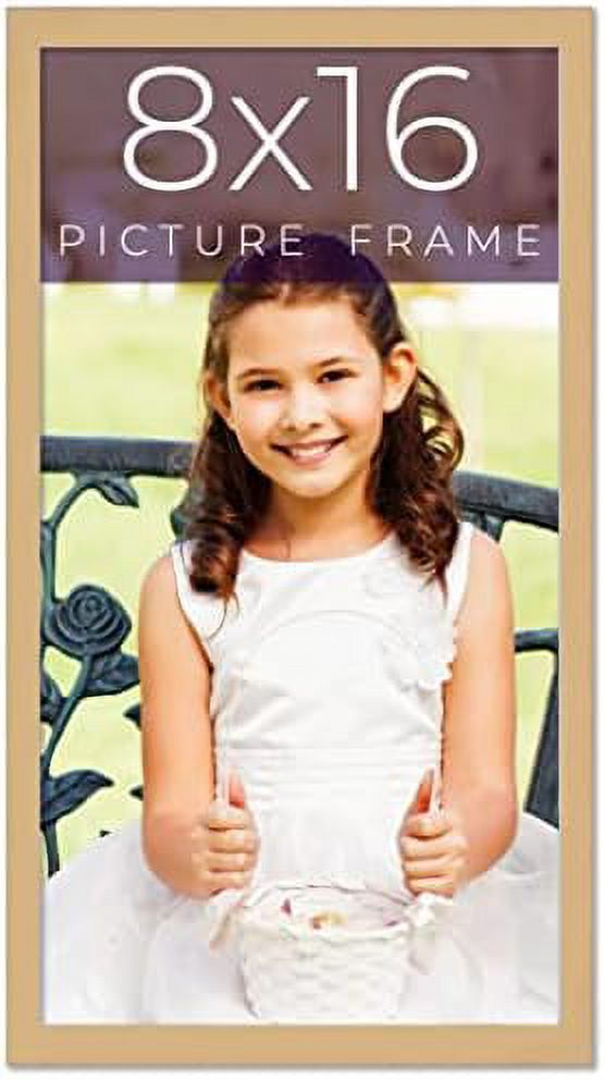 8X16 Frame Beige Real Wood Picture Frame Width 0.75 Inches | Interior ...