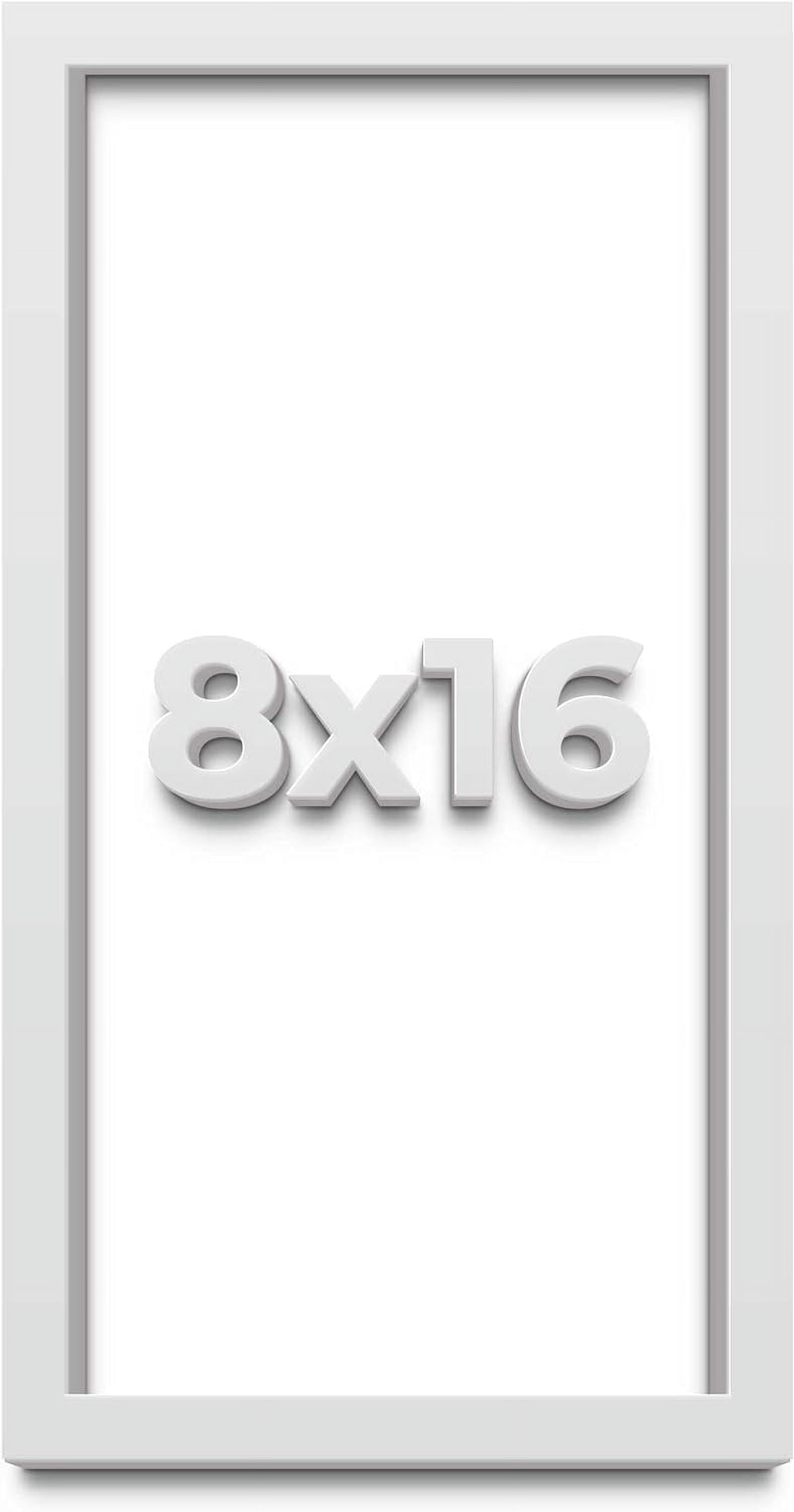 8X16 White Box 1.5 Inches Deep Solid Wood Display Frame | Includes ...