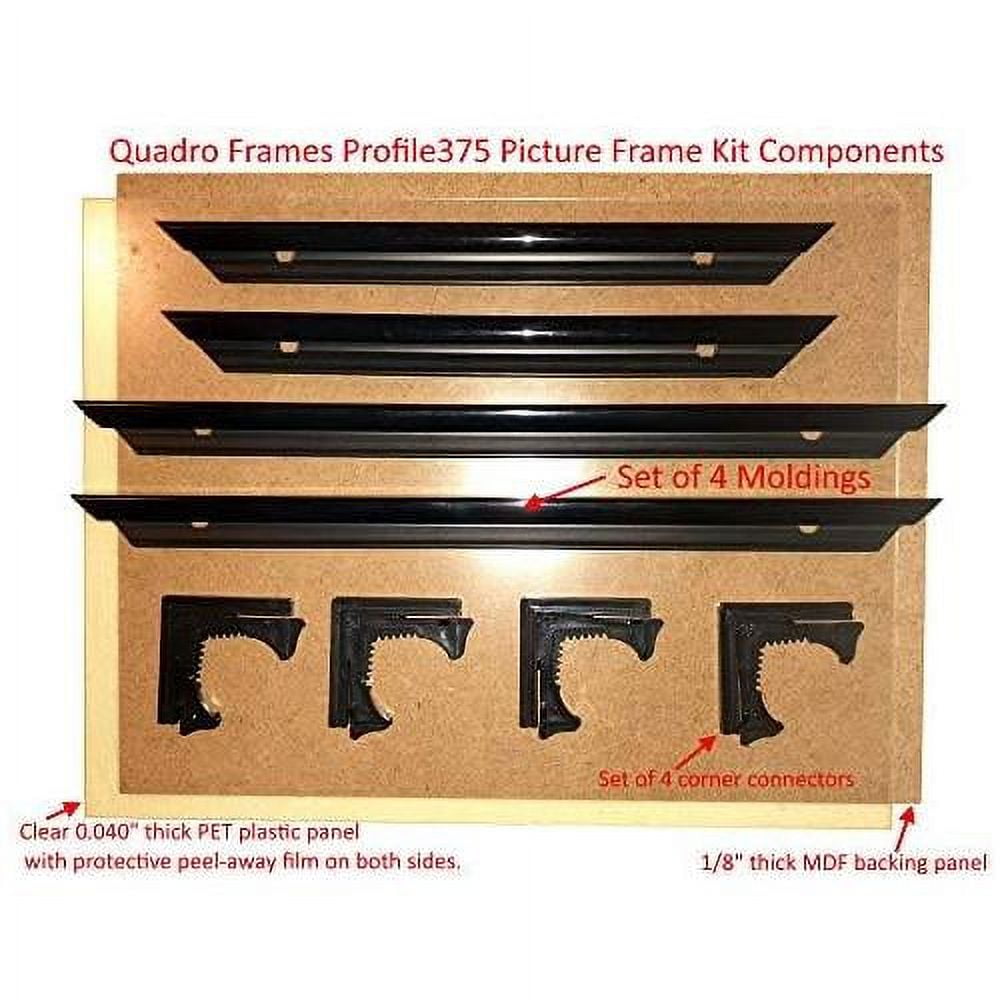 8X24 Inch Picture Frame, Black, P375-3/8 Inch Wide Molding (1, Black ...