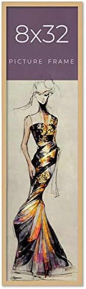8X32 Frame Beige Real Wood Picture Frame Width 0.75 Inches | Interior ...