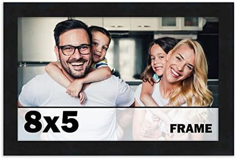 8X5 Frame Black Picture Frame - Complete Modern Photo Frame Includes UV ...