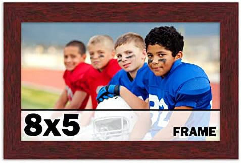 8X5 Frame Brown Mahogany Picture Frame - 100% Solid Wood Frame Kit ...