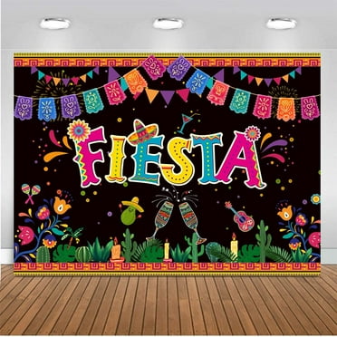 Mexican Fiesta Photograph Backdrop Flowers Fiesta Background Cinco De ...