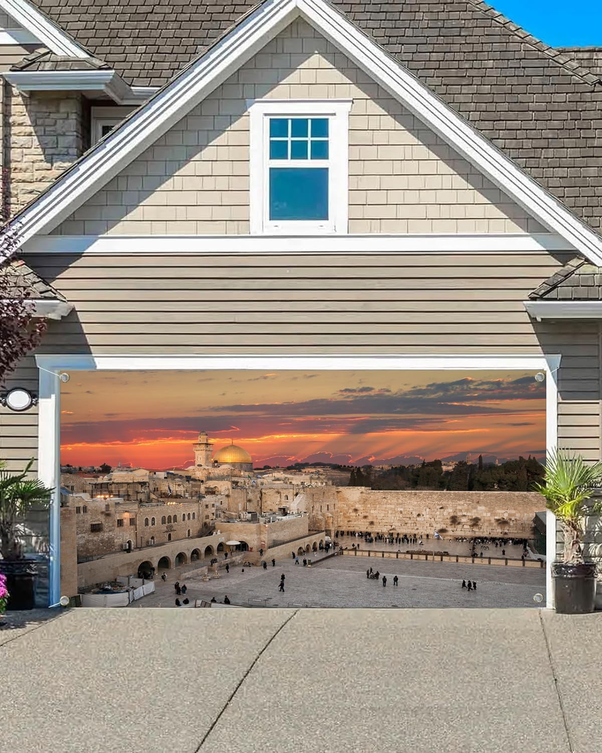 8X6 ft King Solomon's Temple Garage Door Background Jerusalem Temple ...