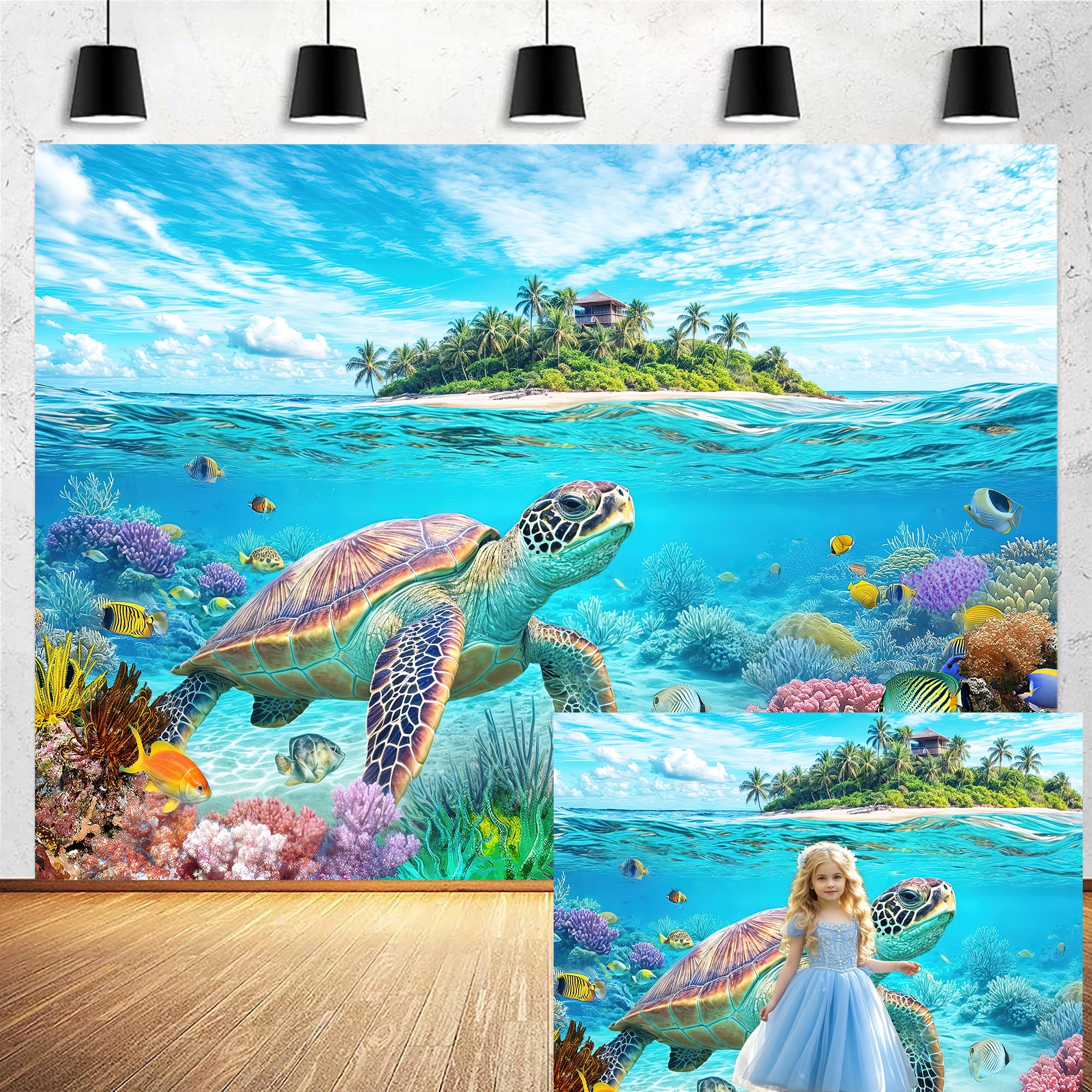 8X6ft Under The Sea Photography Backdrop Summer Ocean Tropical Fish ...