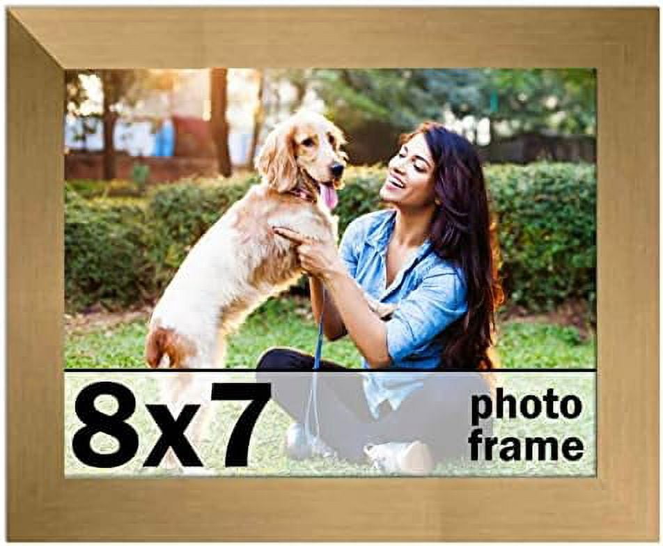 8X7 Frame Bronze Picture Frame - Modern Photo Frame Includes UV Shatter ...