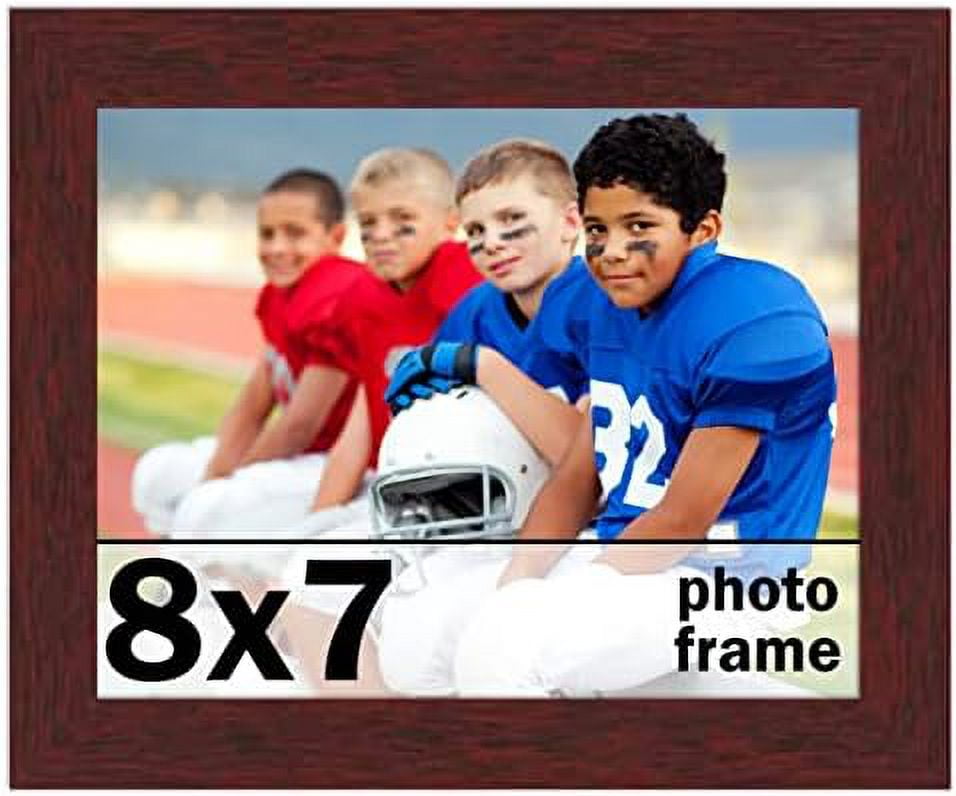 8X7 Frame Brown Mahogany Picture Frame - 100% Solid Wood Frame Kit ...