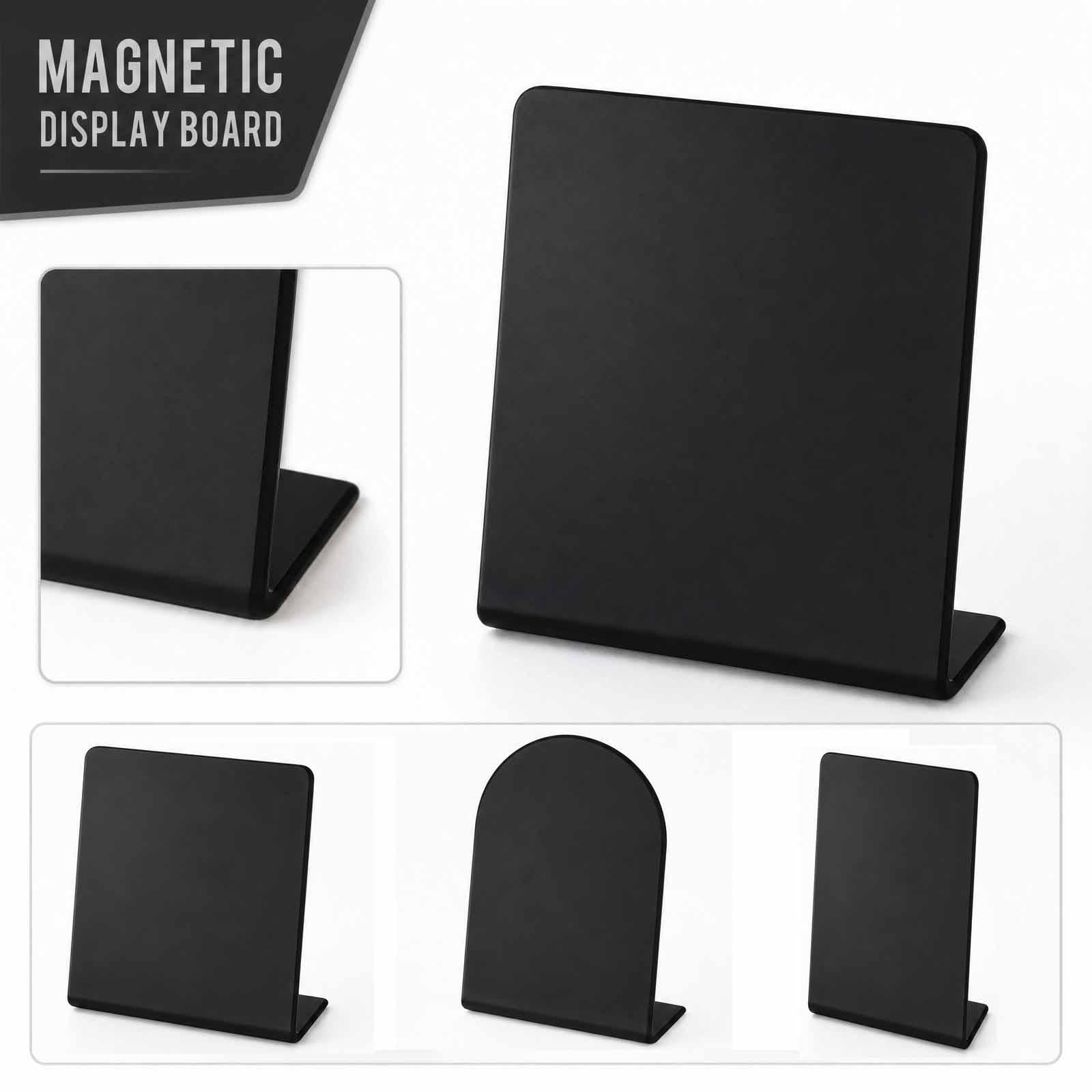 8X8 Inch Desktop Magnetic Display Board, Magnetic Sign Holder, Acrylic ...