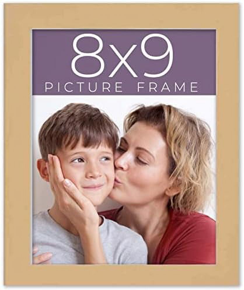 8X9 Frame Beige Real Wood Picture Frame Width 0.75 Inches | Interior ...