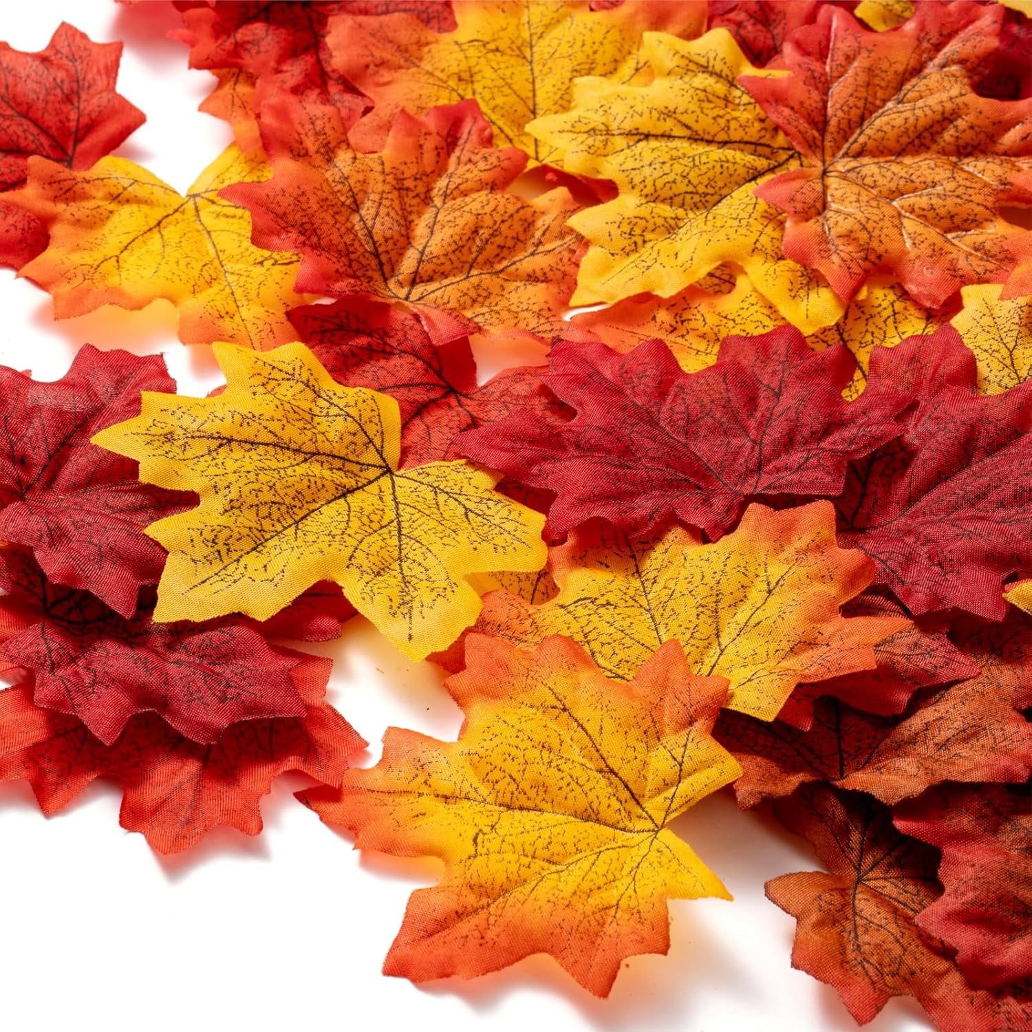 8cm/3.1inch Artificial Maple Leaves 8 Colors Fall Leaves Thanksgiving ...