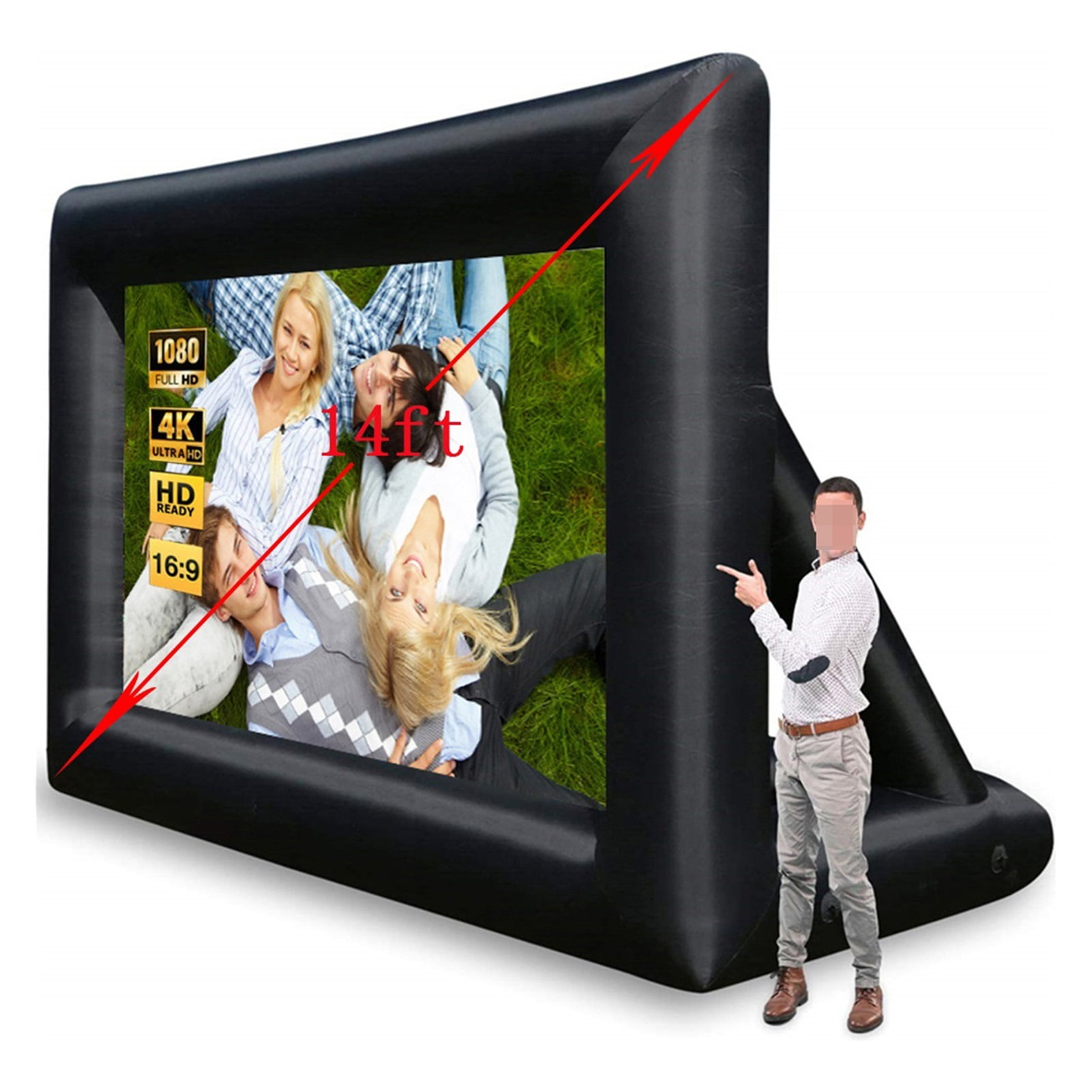 8ft 10ft 12ft 14ft 16ft 18ft 20ft Inflatable Projector Movies Screen ...