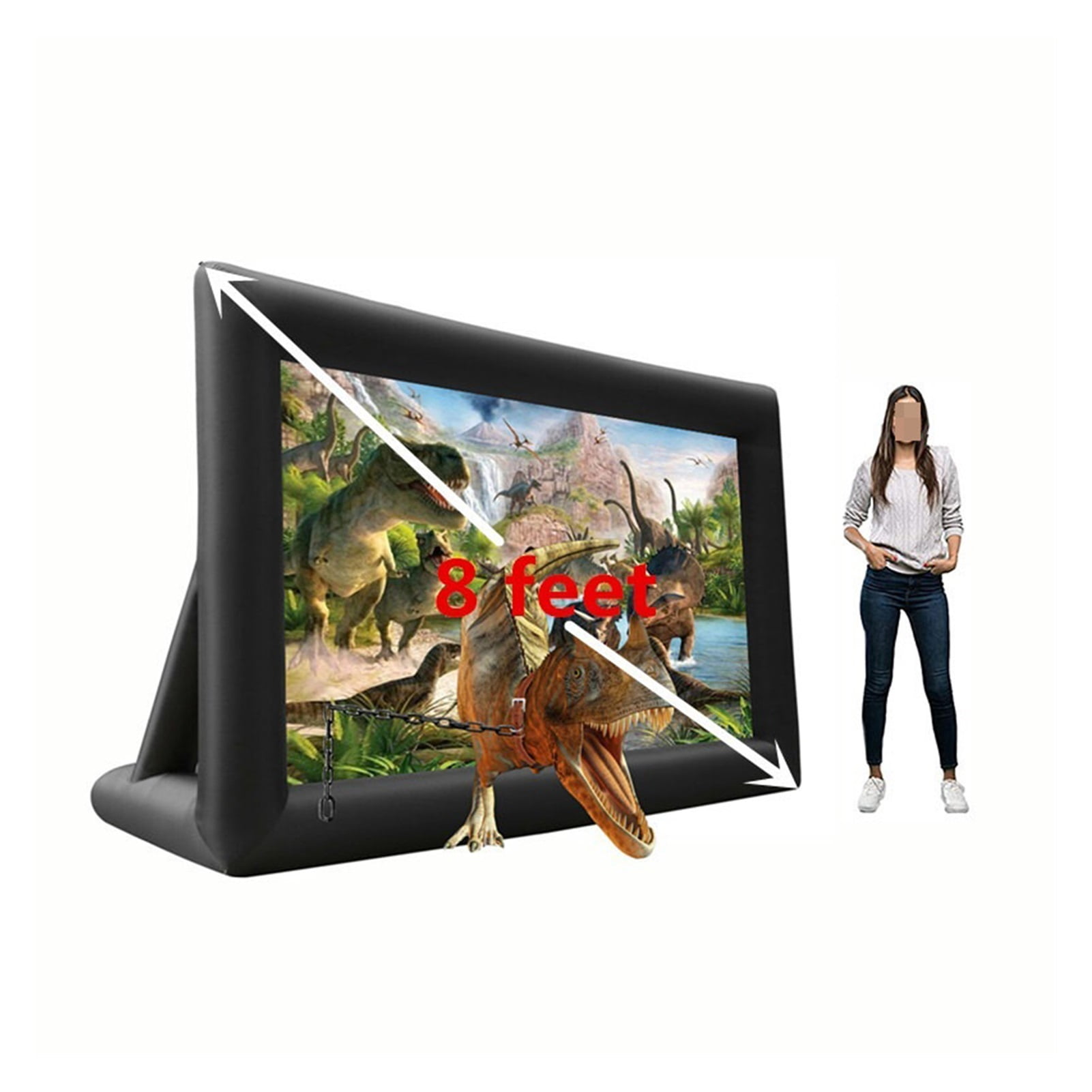 8ft 10ft 16ft Inflatable Outdoor Projector Movies Screen With 12V Quiet ...