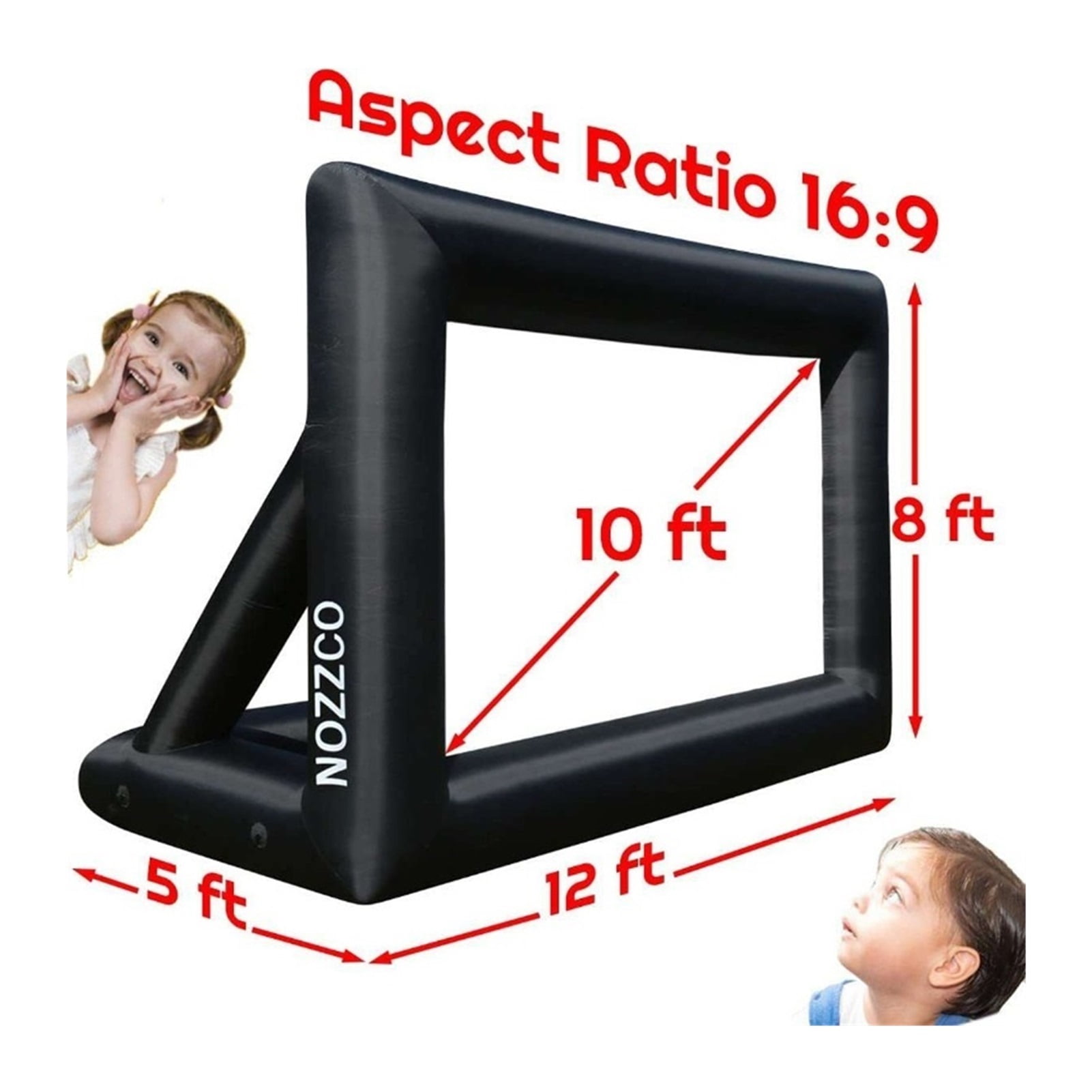 8ft 10ft 18ft Inflatable Outdoor Projector Movies Screen Professional ...