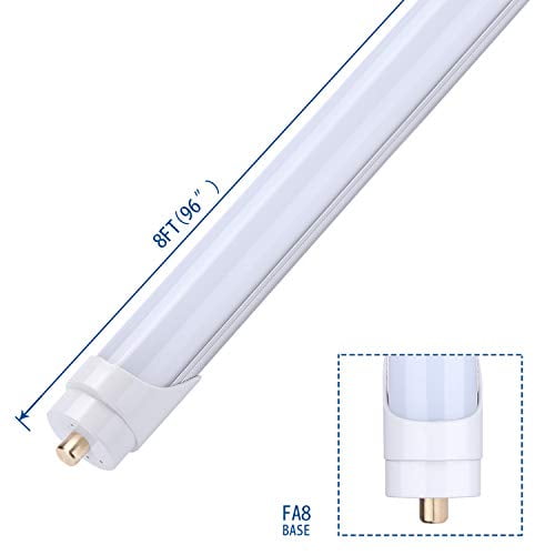 8ft 5000K T8 LED Tube Light for Garage Daylight White 45W Replacement ...
