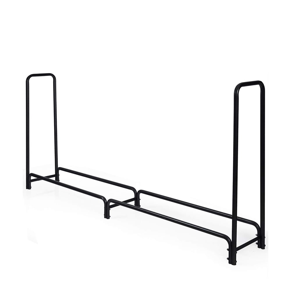8ft Firewood Log Rack, Heavy Duty Wood Storage Holder Stacker for ...